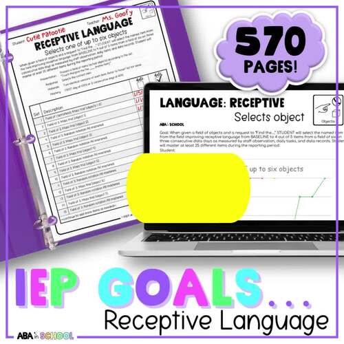 Receptive Vocabulary IEP Data Binder – ABLLS Assessment & Functional ...