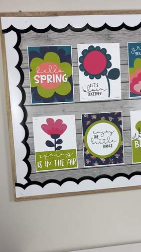 Spring Classroom Posters | Bright Flowers Theme | Editable | TPT