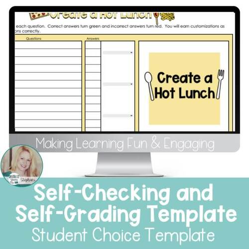 Create a Hot Lunch Self-Checking Template Digital Resource Activity Vol. 5