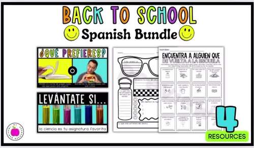 Spanish Back to School Icebreaker Game and Activity Bundle | TPT