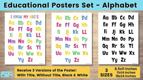 Back To School Classroom Posters, Alphabet, Numbers, Shapes, Classroom ...