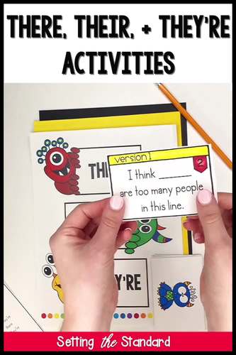 There Their and They're Games by Setting the Standard | TPT