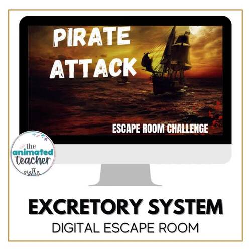 Excretory System Activity Digital Escape Room by The Animated Teacher