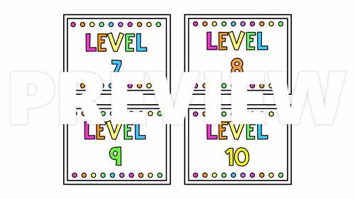 Leveled Book Bin Labels Bubbly Brights Black and Neon Class Library Labels