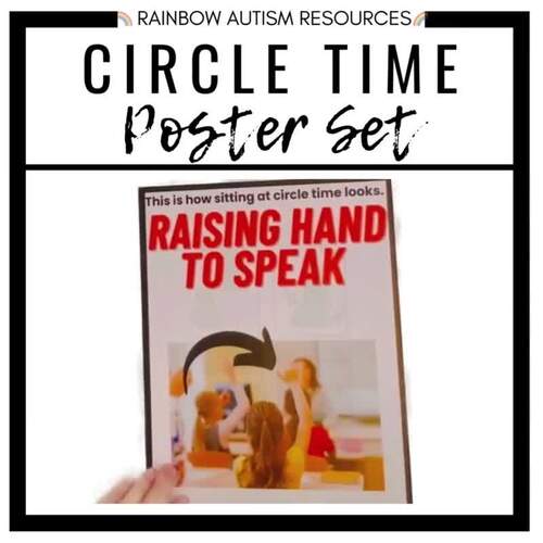 Circle Time Rules Preschool Autism Visual Support Posters with Photos