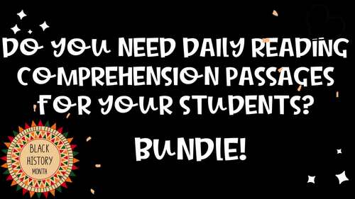 Black History MLK Jr. Craft Winter Reading Comprehension Passages and ...