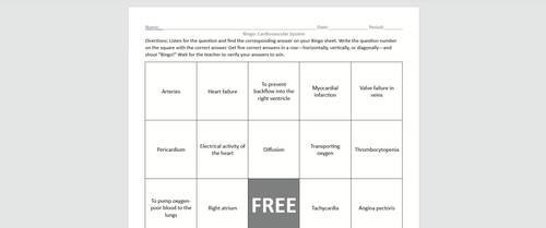 Respiratory System BINGO | AnatoBingo by Atom Academy | TPT