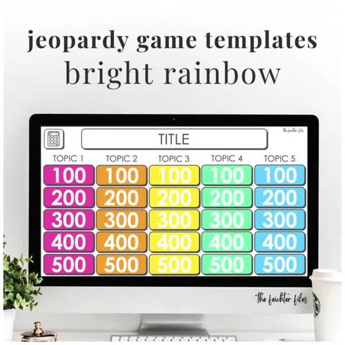 Editable Blank Jeopardy Game Template Google Slides PowerPoint #7 ...