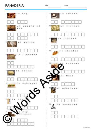 Spanish Vocabulary Writing Spelling Worksheets Cards Crossword Anagram ...