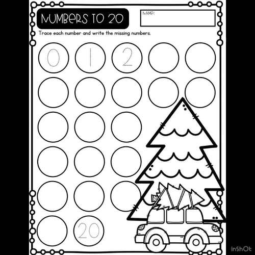 Read, Trace, and Write Numbers to 20 Worksheets: Holiday Theme | TPT