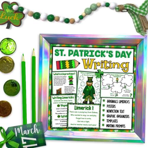 St. Patrick's Day Writing Activities and March Writing Prompts | TPT