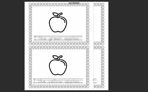 "I Like Apples" (Trace and Color) - UTK, Preschool, Pre-K, K by ...