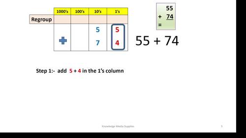 2 and 3 Digit Addition with REGROUPING bundle by Knowledge Media Supplies