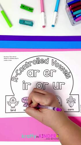 R Controlled Vowels Phonics Craft and Spelling Word Practice for Bossy R