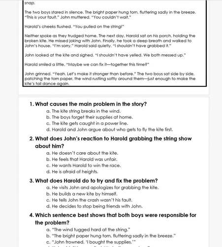 4th Grade Inferences/Text Evidence Quarterly Reading Assessments & Tracking