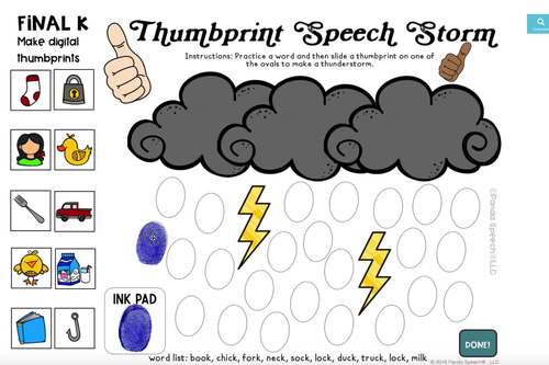 Thumbprint Speech Storm BOOM Cards: Early Sounds (Distance Learning)
