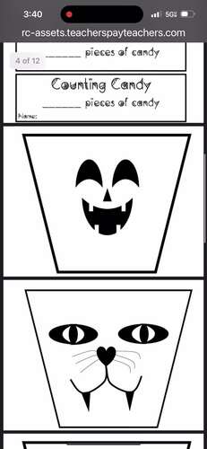 Counting Candy/Comparing Numbers/Math Craft/Halloween | TPT