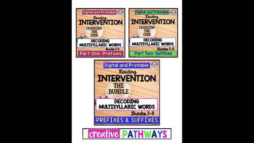 Reading Intervention Upper Grade | Decoding Multisyllabic Words ...