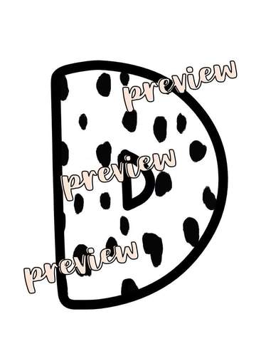 Dalmatian Spot Bulletin Board Letters and Numbers by Anh Huynh | TPT