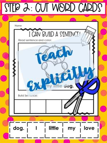 How to Write a Sentence Scramble - Build a Sentence Cut and Paste ...