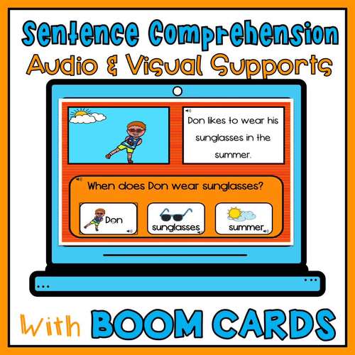 Sentence Comprehension 3 WH Questions Audio Visual Cues | TpT