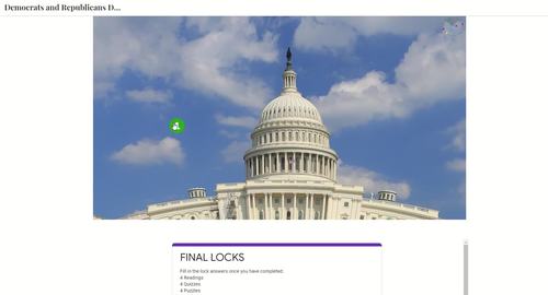 Political Parties DIGITAL ESCAPE ROOM for Google Drive® Democrats ...
