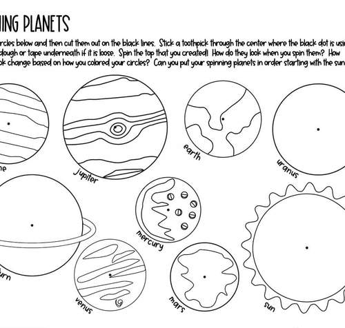 STEM Challenge: Spinner Planets by STEM Starters | TPT