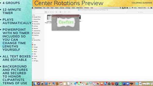 Center Rotation Chart Automatic PowerPoint Slides | TpT