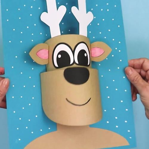 3D Reindeer character portrait by Super Fun Printables | TPT