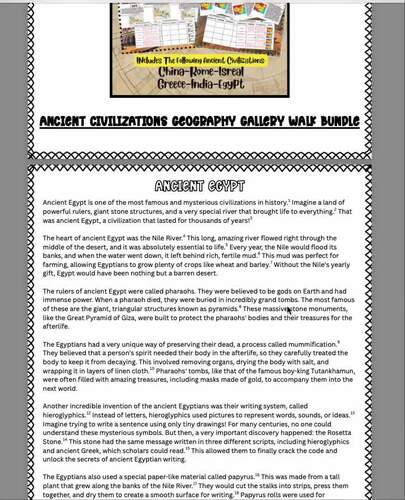 Ancient Egypt Color by Number Worksheet – Social Studies Review | TPT