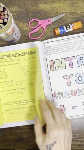 Arithmetic and Geometric Sequences | Interactive Notebook Booklets ...