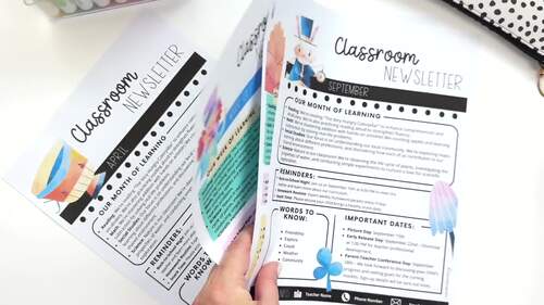 Wonderland Classroom Newsletters | Editable Parent Communication