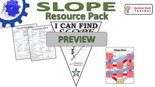 Slope Digital Learning Station Resource Pack BUNDLE by Rethink Math Teacher