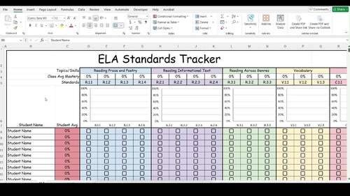 Florida BEST Fifth Grade ELA Standards Tracker (editable) by Owlet ...