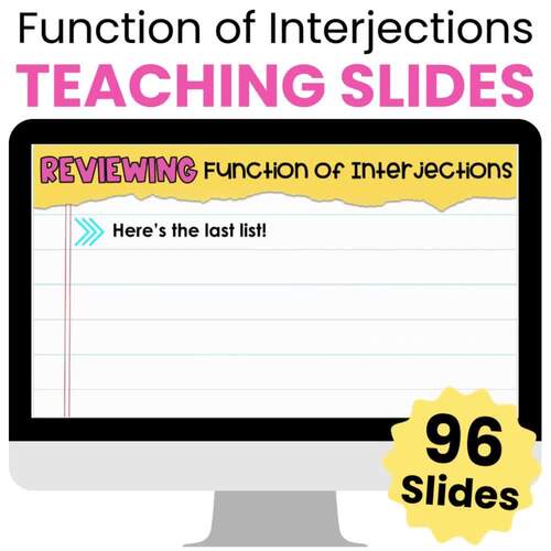 Function of Interjections - 5th Grade Grammar Teaching Slides | TPT