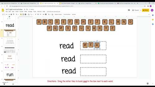 Distance Learning - Word Work / Teacher's College List C Sight Word ...