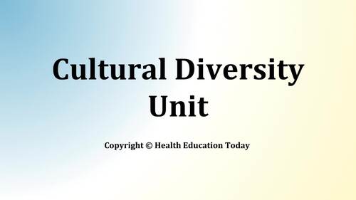 Cultural Diversity Lesson Plans - Diversity, Race, Bias, Identity ...