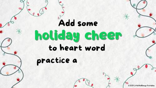 Holiday Themed Sight Word Practice | Low Prep Memory Card Game | UFLI ...