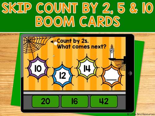 Halloween Skip Counting By 2, 5 and 10 Boom Cards | Numbers to 100