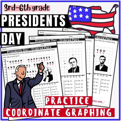 ️ Presidents Day bulletin board Math Activities Coordinate Plane ...
