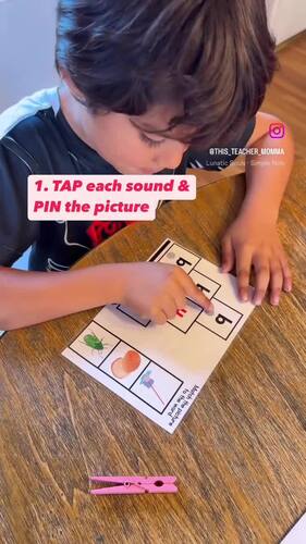 CVC Blending, Short Vowel Sounds, Segmenting - PreK -1st by This ...