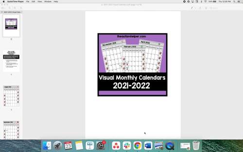 2021-2022 Visual Monthly Calendars for Children with Autism | TpT