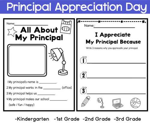 Principal Appreciation Day Activities | Thank You Principal | Writing ...