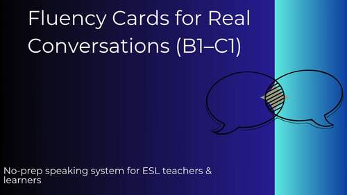 ESL Speaking Activities | Fluency Cards | No Prep English Conversation ...