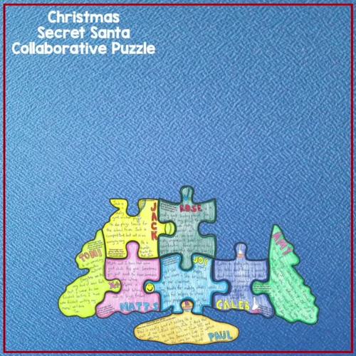 Christmas Collaborative Activities | Secret Santa Christmas Bulletin Board