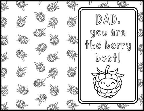 Father’s Day Coloring Card Craft, Fruit Pun Card for Dad, EASY, FUN ...