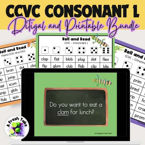 CCVC Consonant L Roll & Read Words Sentences |Phonics Games| Digital ...
