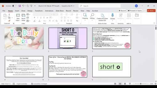 Short O CVC Words Digital Decoding & Blending Board Orton Gillingham ...