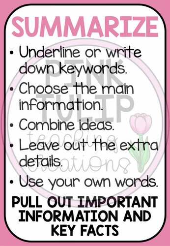 Reading Strategy Posters - Classroom Decor by Pink Tulip Teaching Creations