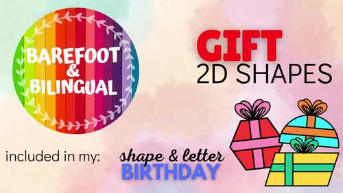 Birthday Present Clipart 2D Shapes | Birthday Clipart | TPT